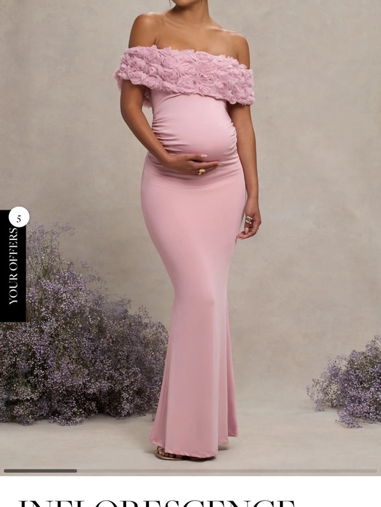 Club L London | Dresses | Club L London Blush Pink Offshoulder Maxi ...